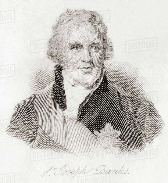 Sir Joseph Banks, 1st Baronet, 1743 – 1820. British naturalist ...