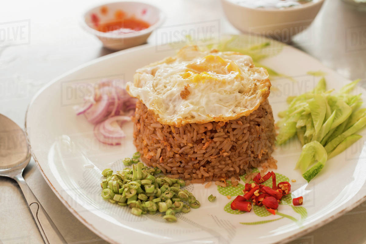 Fried rice Khmer style; Battambang, Cambodia - Stock Photo - Dissolve