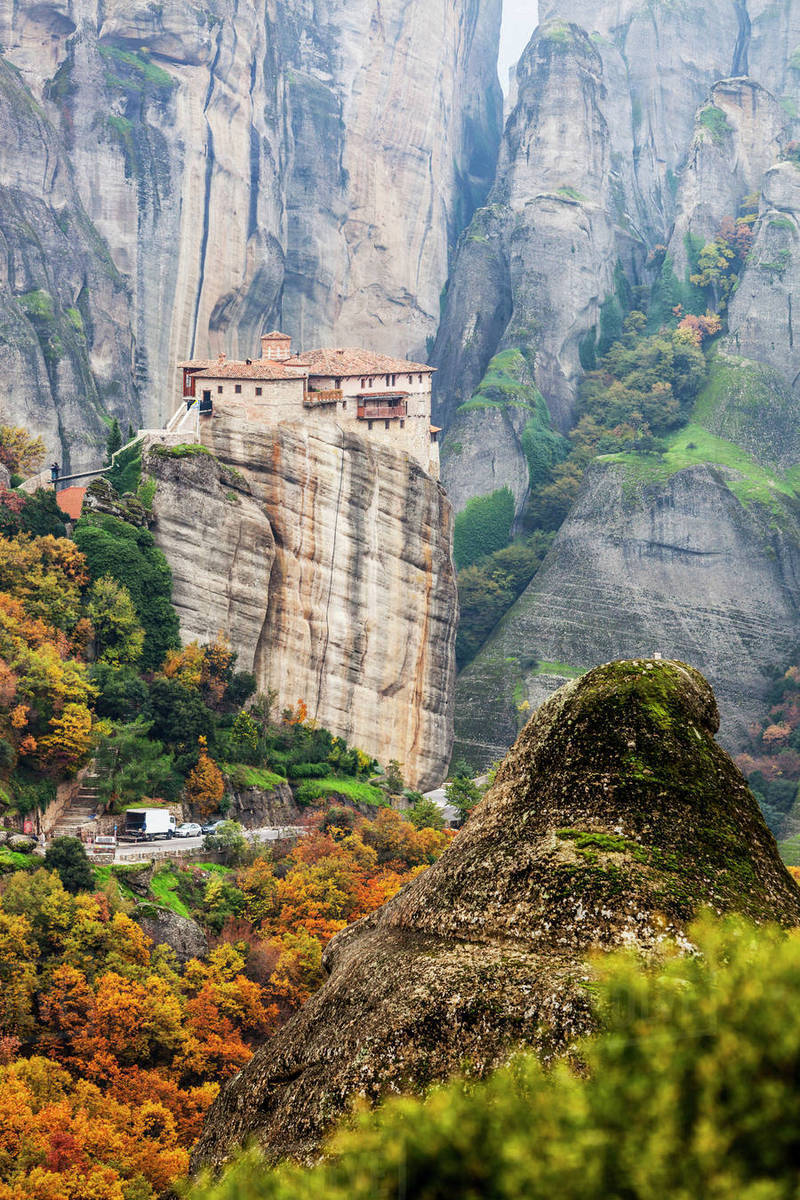 Monastery Rousanou; Meteora, Greece - Stock Photo - Dissolve