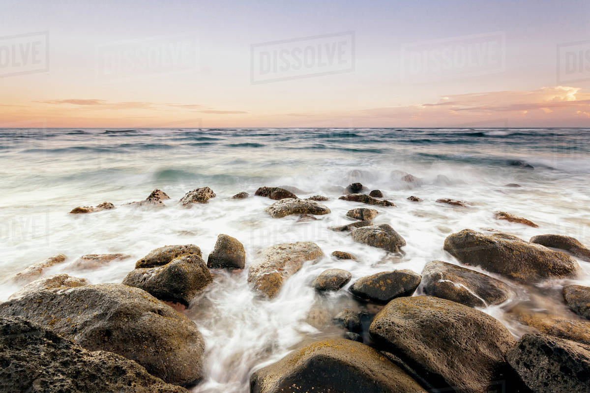 Sunset from Lydgate Beach Park; Lydgate, Kauai, Hawaii, United States ...