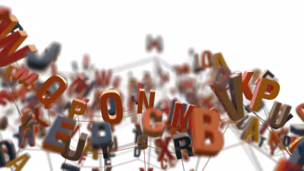 Alphabet Letters. 3D Animation. Seamless Looping - Stock Video Footage ...