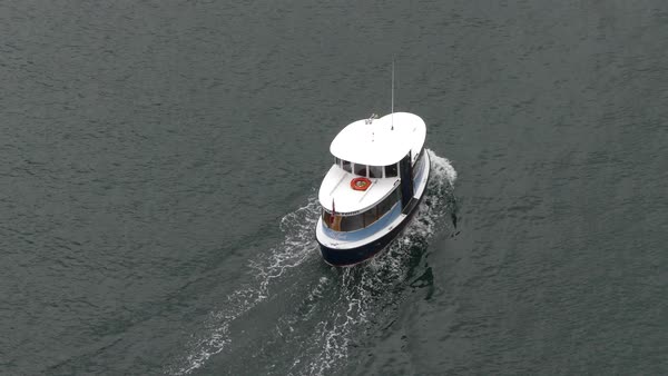 Aqua bus floating ocean background - Stock Video Footage - Dissolve