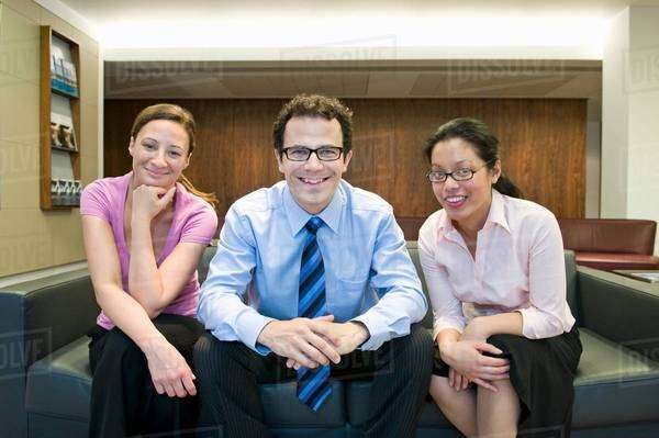 Portrait of three business people - Royalty-free Stock Photo | Dissolve