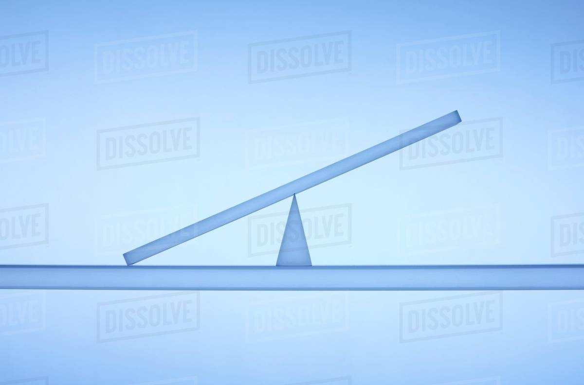 Transparent balance tilted to one side - Royalty-free Stock Photo ...