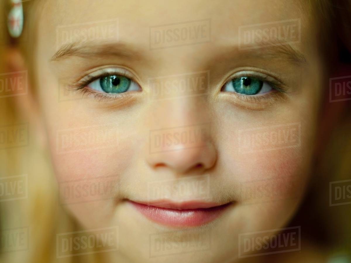 A close up portrait of a girls face - Royalty-free Stock Photo | Dissolve