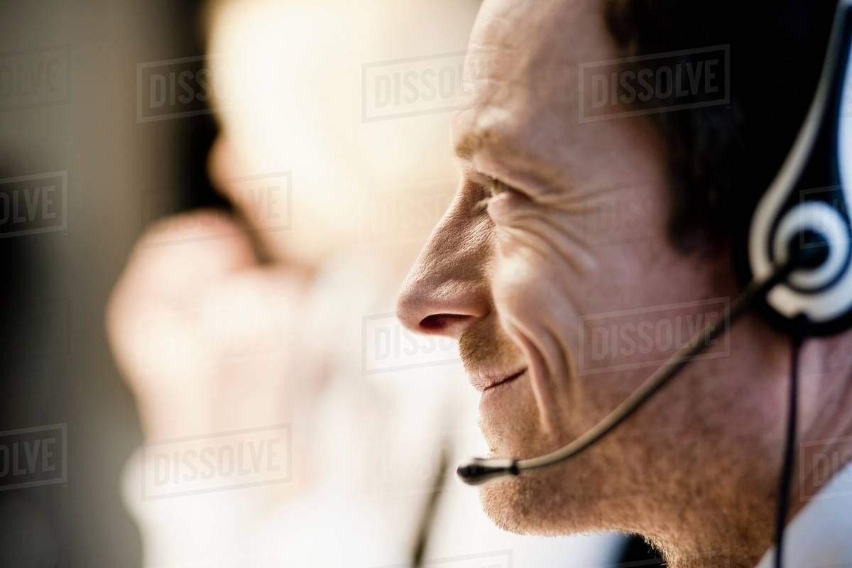 Man with headset - Royalty-free Stock Photo | Dissolve