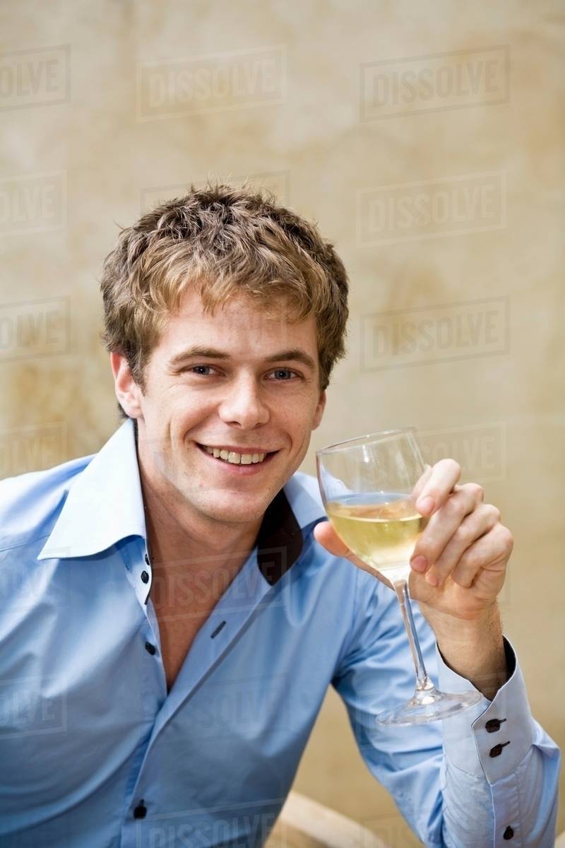 Man drinking wine - Royalty-free Stock Photo | Dissolve