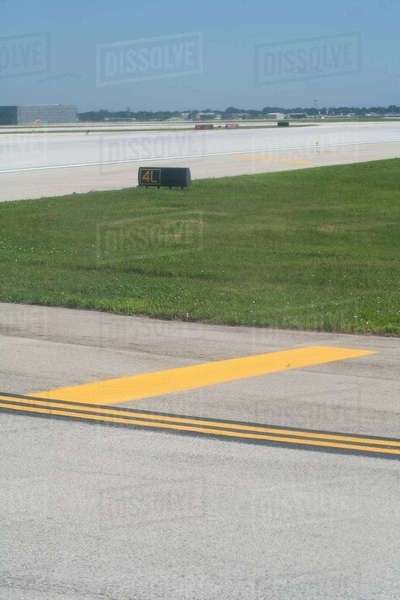 Airport runway, close up - Stock Photo - Dissolve