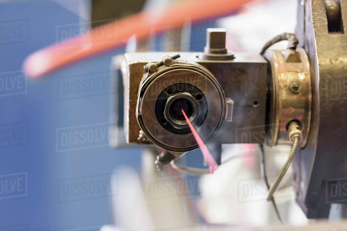 Electrical cable manufacturing machine in cable factory, close up ...