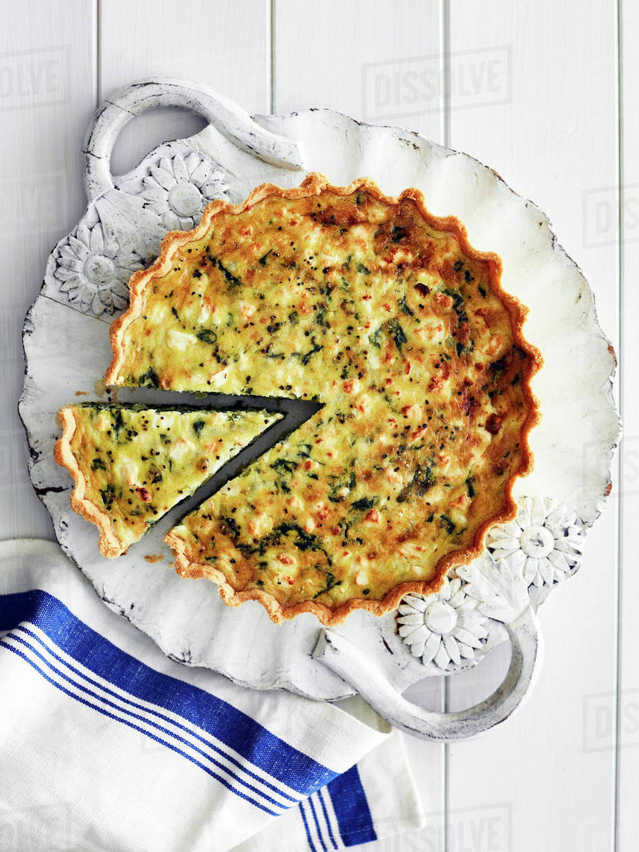 Flan with slice cut out - Royalty-free Stock Photo | Dissolve