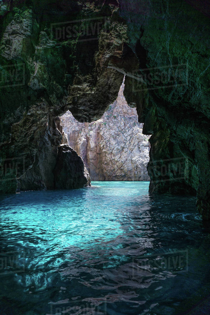 Water logged cave, Masua, Sardinia, Italy - Royalty-free Stock Photo ...