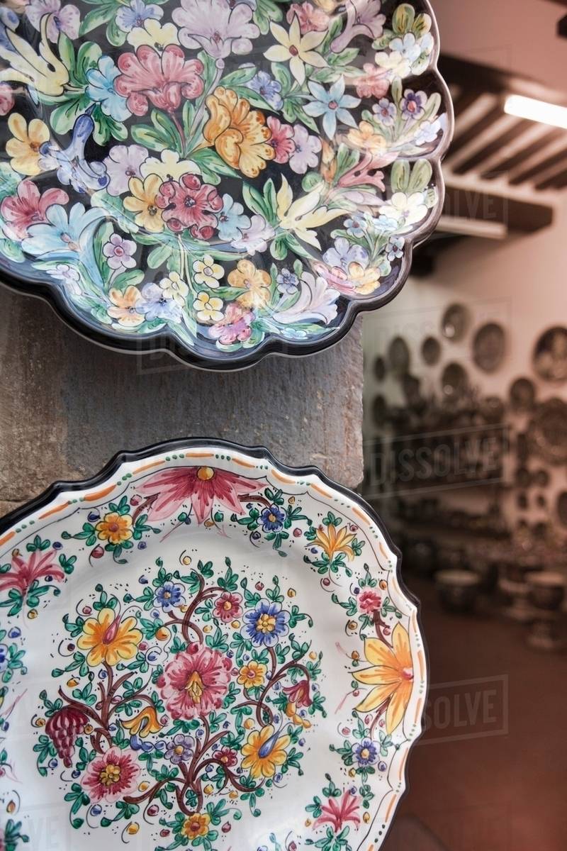 Close up of decorative pottery - Stock Photo - Dissolve