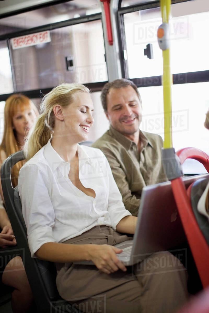People sitting in a bus - Royalty-free Stock Photo | Dissolve