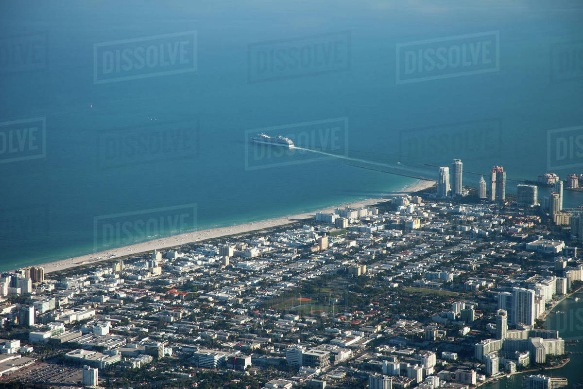 Aerial view of downtown Miami - Royalty-free Stock Photo | Dissolve