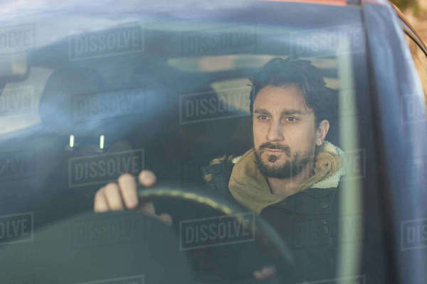 Man behind wheel - Royalty-free Stock Photo | Dissolve
