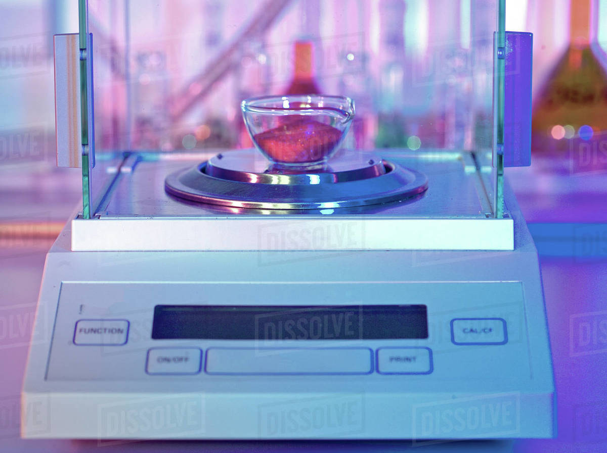 Precision balance scale in a laboratory setting - Royalty-free Stock ...