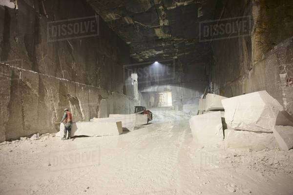 Inside a marble quarry - Royalty-free Stock Photo | Dissolve