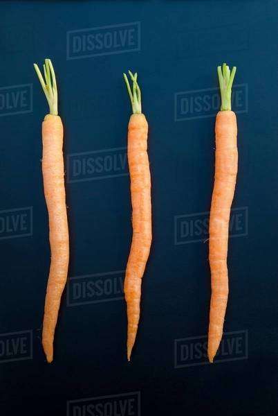 Three carrots, still life - Royalty-free Stock Photo | Dissolve