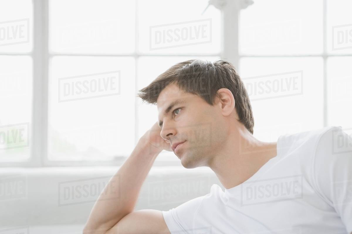 Side portrait of man. - Royalty-free Stock Photo | Dissolve