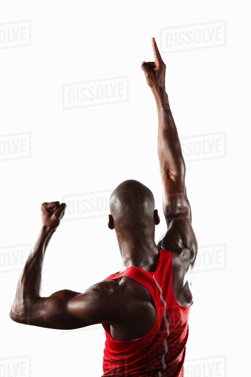 Athlete cheering - Royalty-free Stock Photo | Dissolve