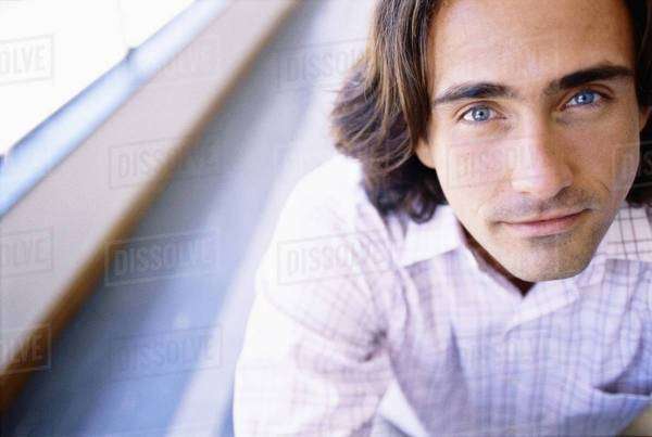 Close up of man's smiling face - Royalty-free Stock Photo | Dissolve