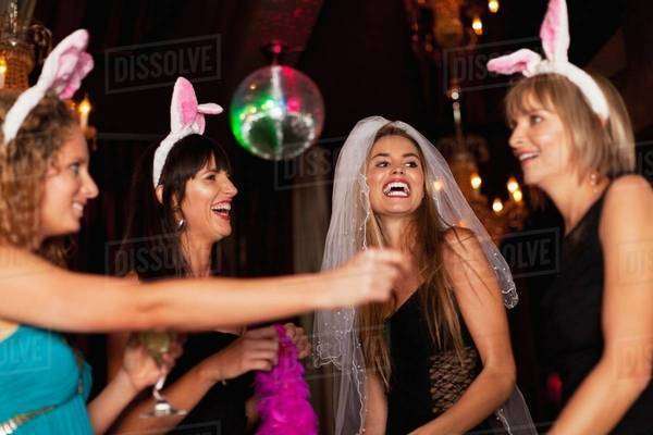 Women having bachelorette party in bar - Royalty-free Stock Photo ...