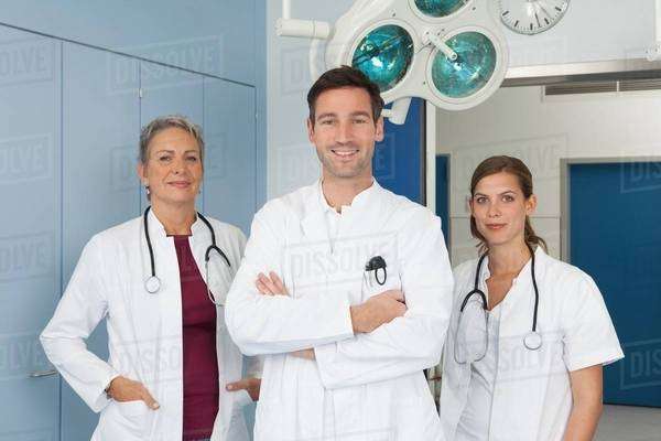Medical team in hospital, portrait - Royalty-free Stock Photo | Dissolve
