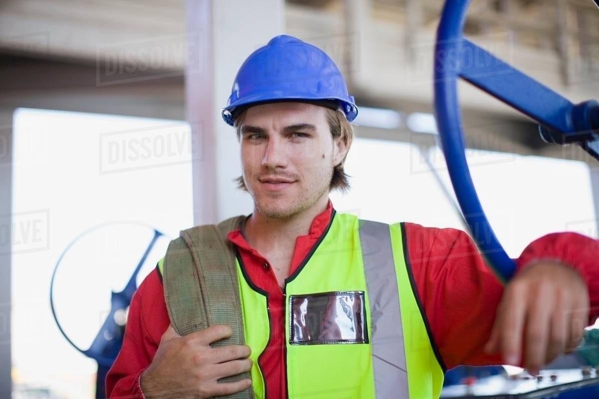 Portrait of a builder - Royalty-free Stock Photo | Dissolve