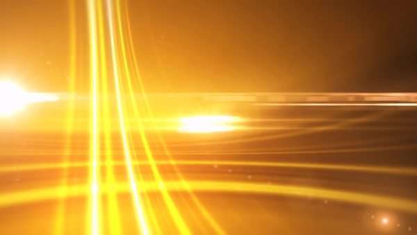 Bright energy animated waves and lens flares on a black background ...