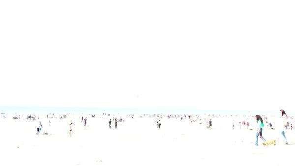 Bright white open space with various people walking about. - 4K Royalty ...