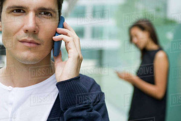 Man talking on cell phone - Royalty-free Stock Photo | Dissolve