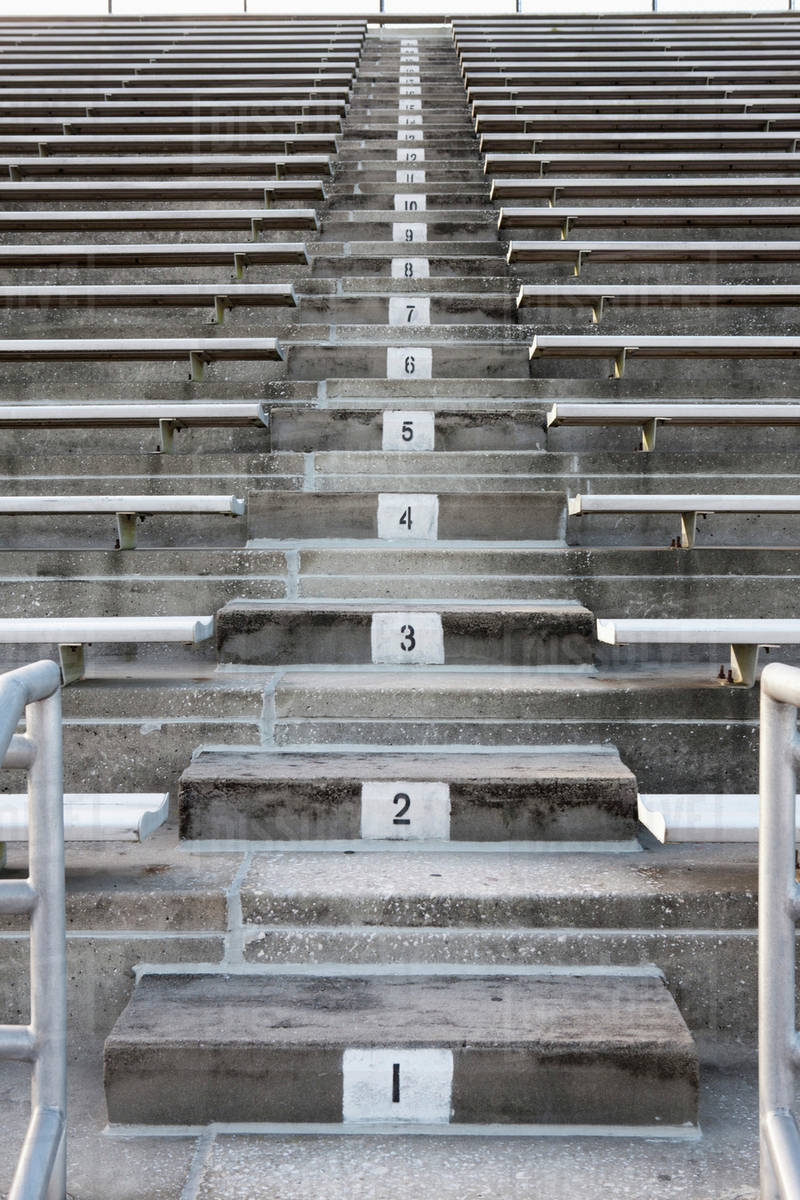 Empty stadium bleachers - Royalty-free Stock Photo | Dissolve