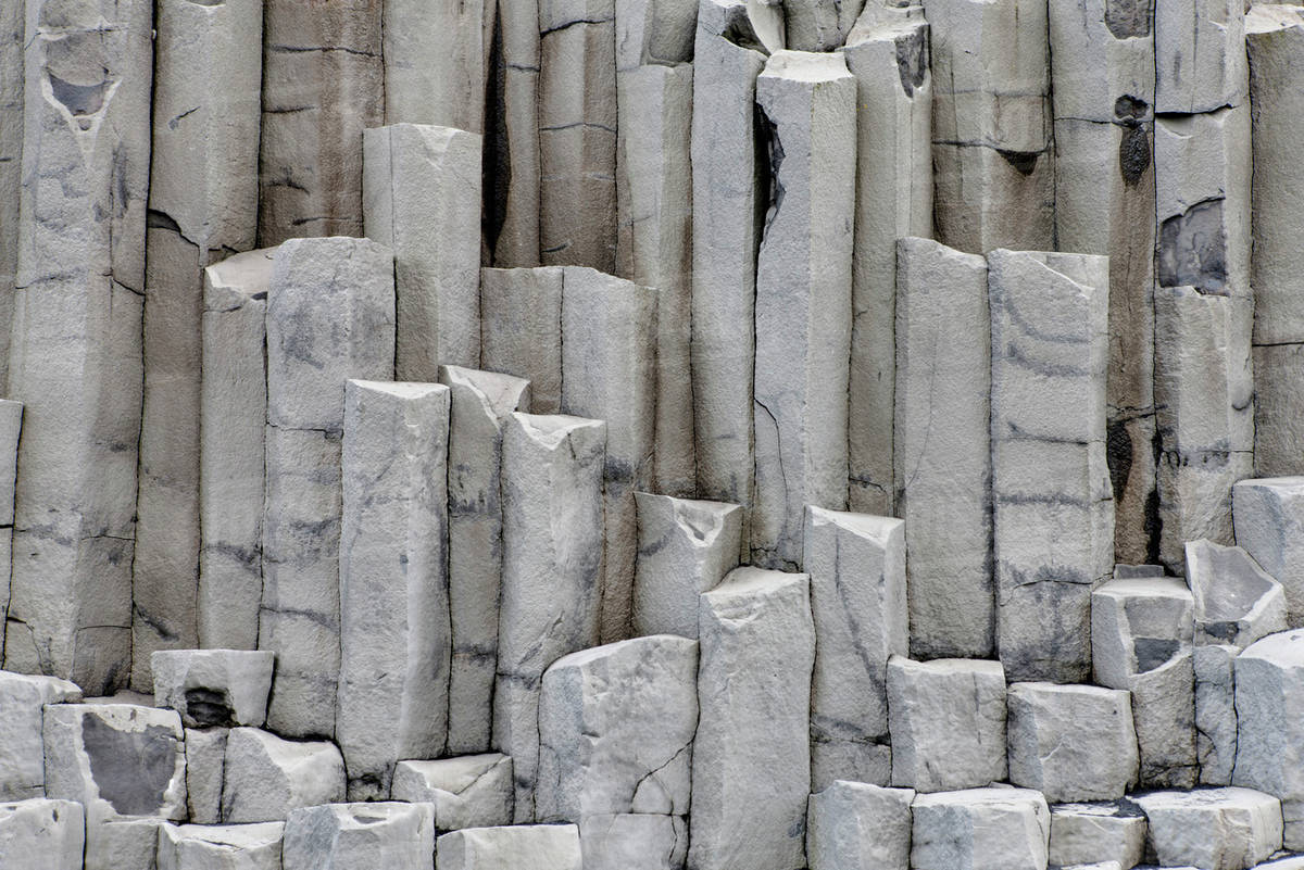 Close-up of basalt column, Iceland - Royalty-free Stock Photo | Dissolve