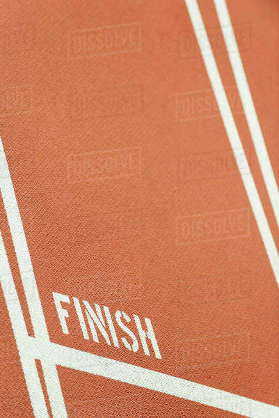 Running track finish line - Stock Photo - Dissolve