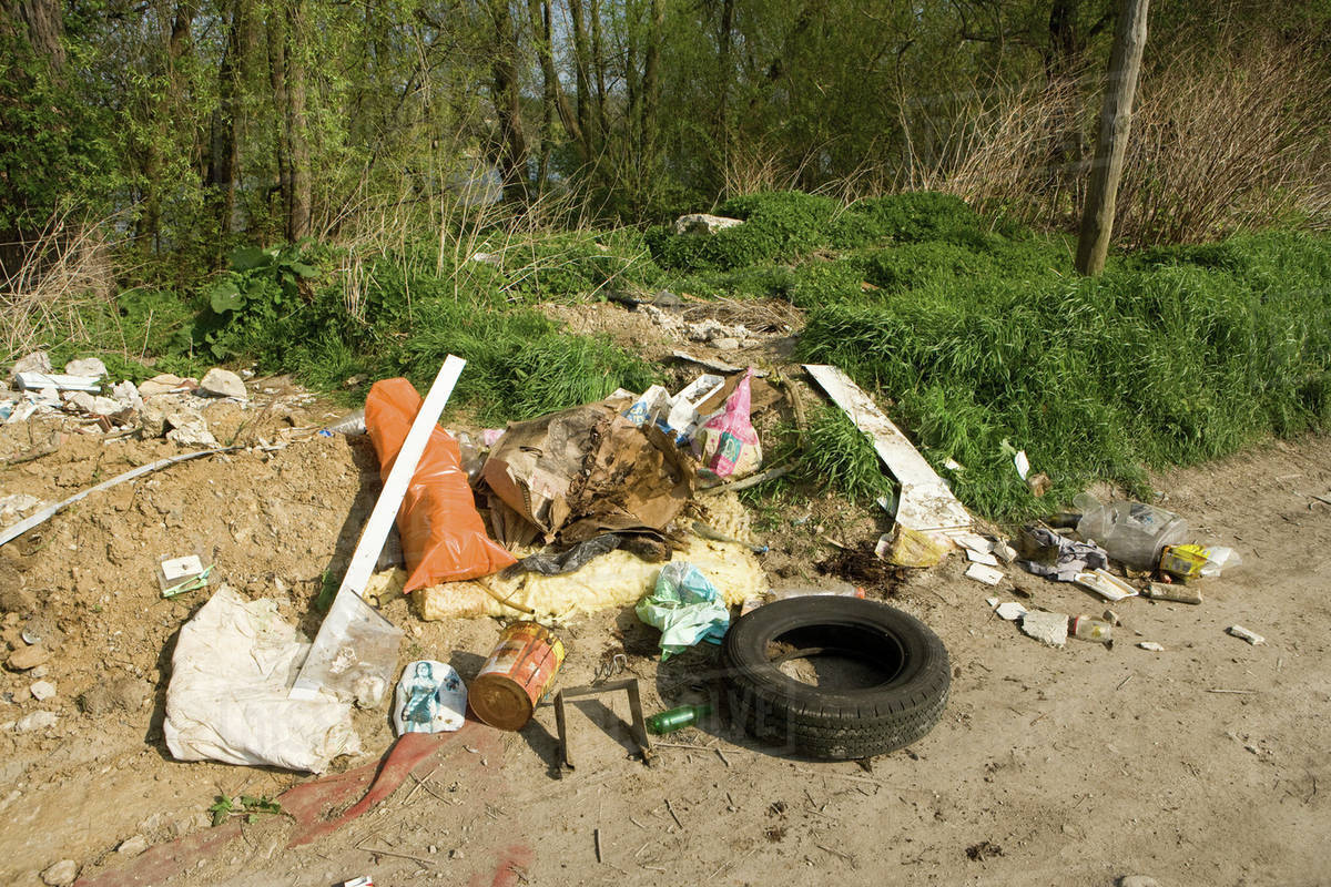 Roadside garbage - Royalty-free Stock Photo | Dissolve