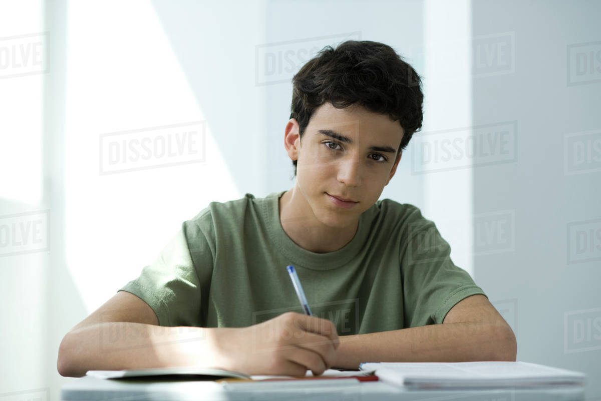 Male high school student, portrait - Royalty-free Stock Photo | Dissolve