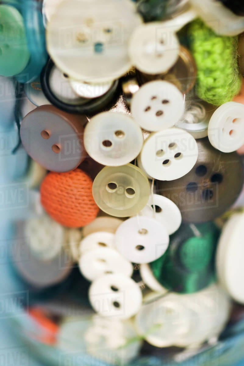 Buttons in glass jar - Royalty-free Stock Photo | Dissolve