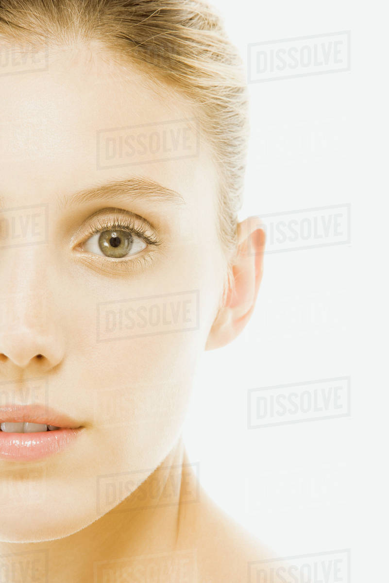 Young woman, looking at camera, portrait - Royalty-free Stock Photo ...