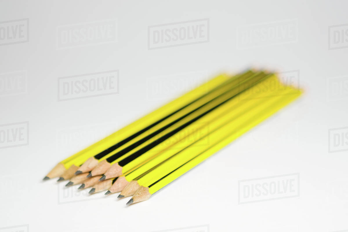Stacked pencils, close-up - Royalty-free Stock Photo | Dissolve
