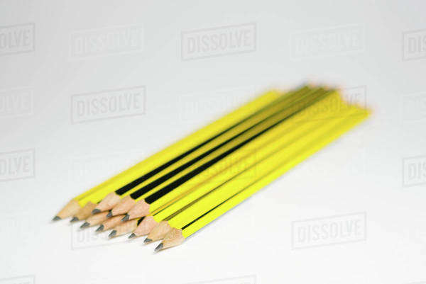 Stacked pencils, close-up - Royalty-free Stock Photo | Dissolve