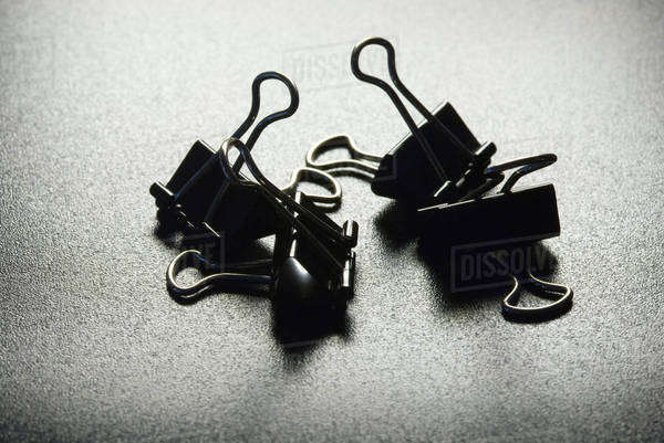 Binder clips, close-up - Royalty-free Stock Photo | Dissolve