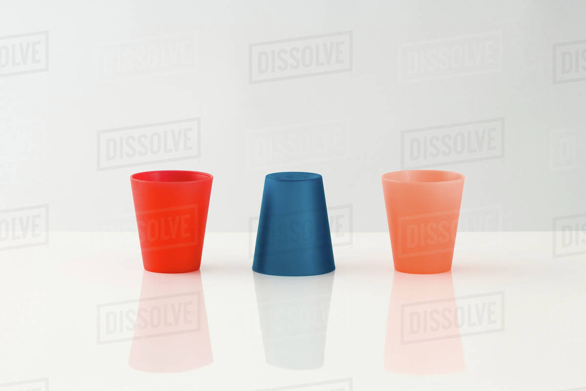 Three colored cups - Royalty-free Stock Photo | Dissolve