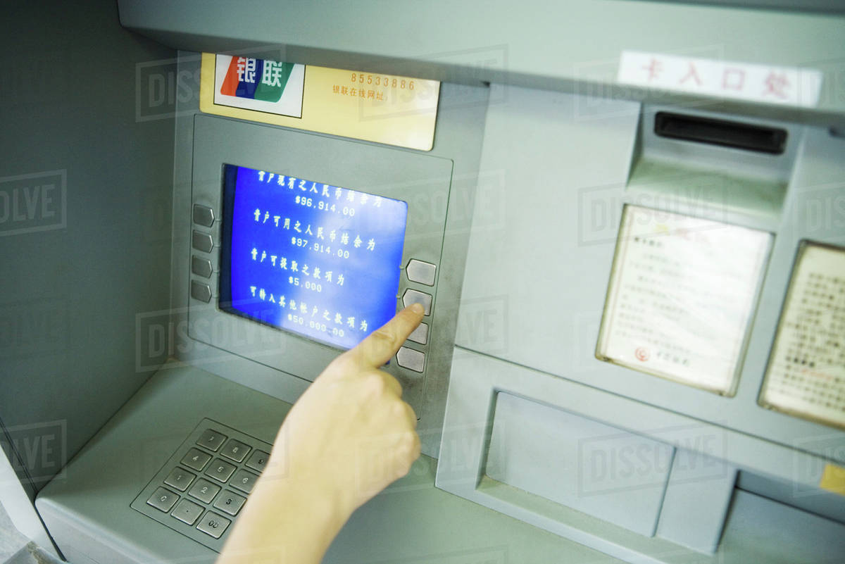 Person using ATM machine, cropped view - Royalty-free Stock Photo ...