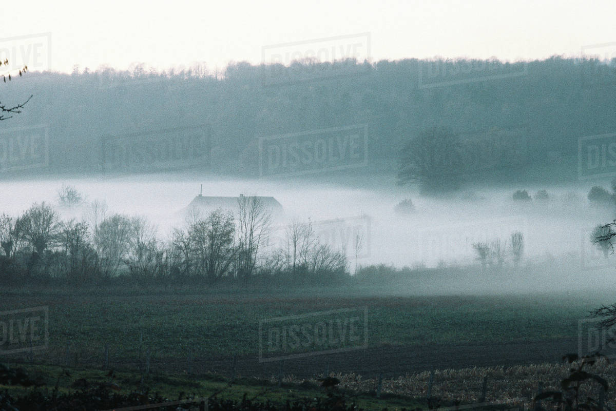 Misty rural landscape - Royalty-free Stock Photo | Dissolve