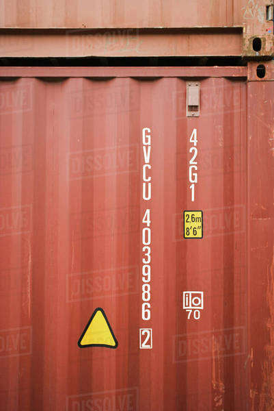 Cargo container, close-up - Stock Photo - Dissolve