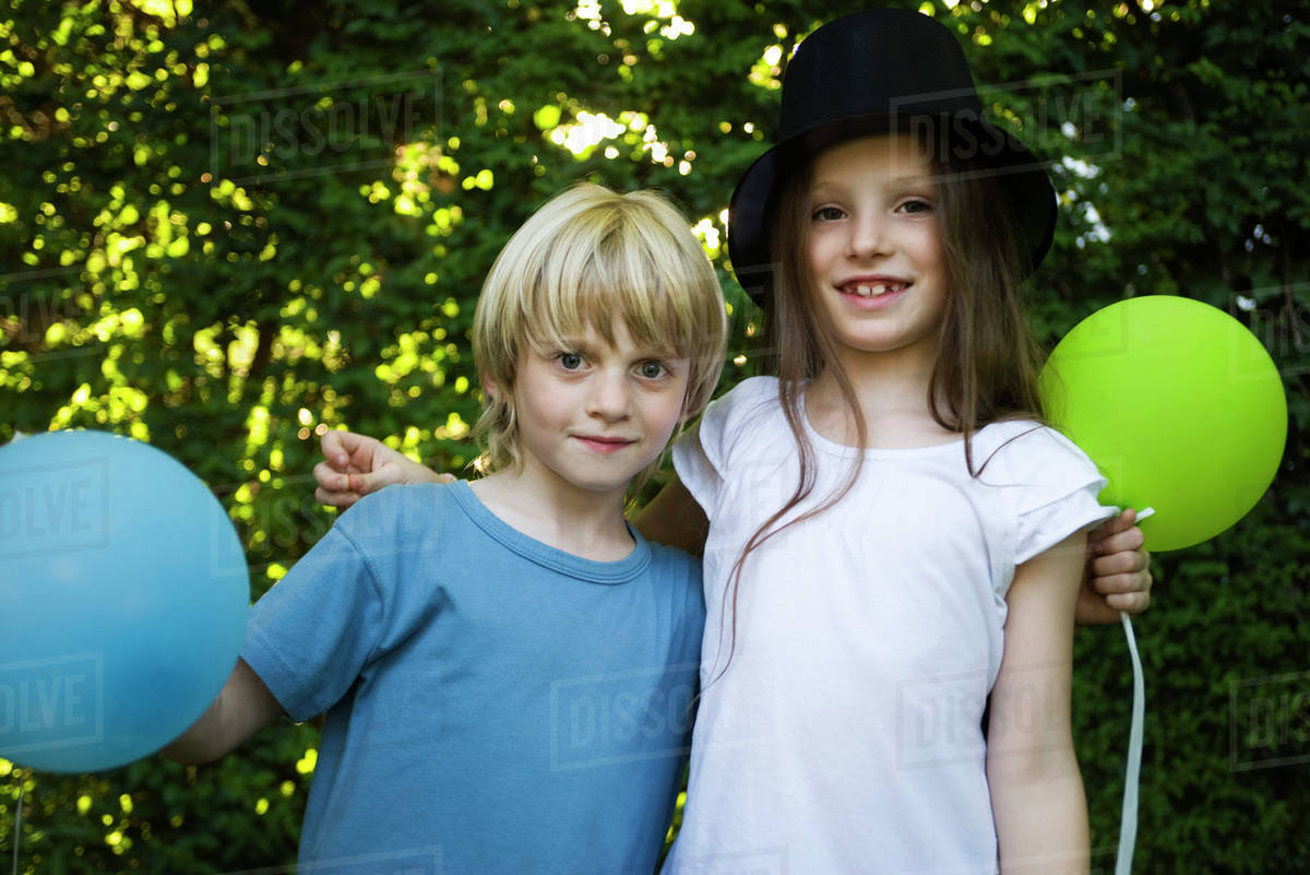 Childhood friends, portrait - Royalty-free Stock Photo | Dissolve