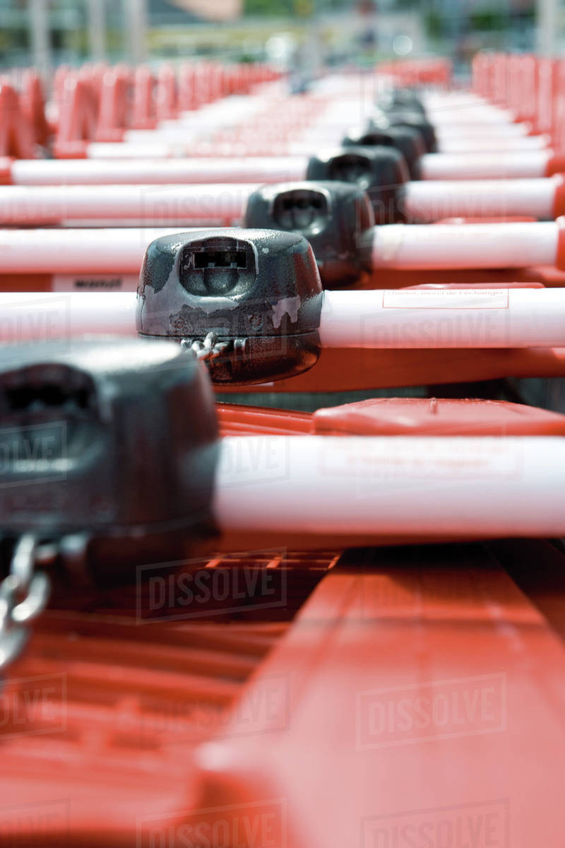 Shopping cart locks, close-up - Royalty-free Stock Photo | Dissolve