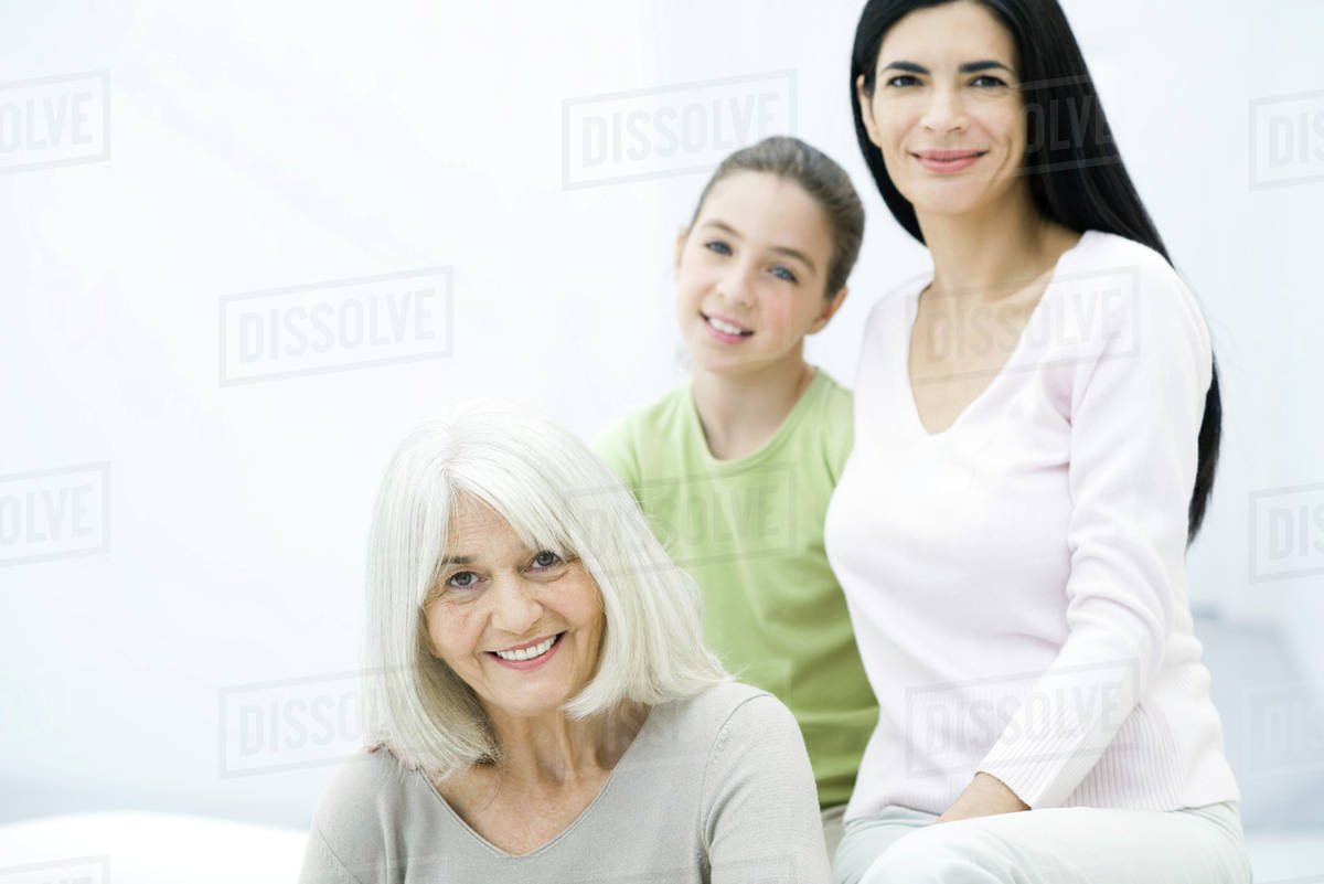 Three generations of women, portrait - Stock Photo - Dissolve