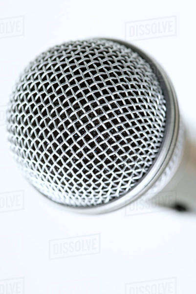 Microphone grille, extreme close-up - Stock Photo - Dissolve