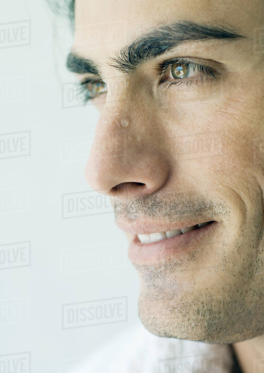 Man's smiling face, close-up - Royalty-free Stock Photo | Dissolve